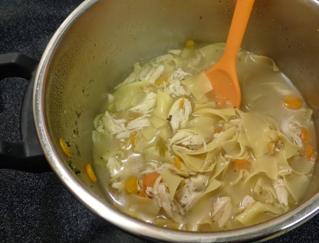 Hearty Garlic Chicken Noodle Soup Pressure Cooker Recipe Rural Mom