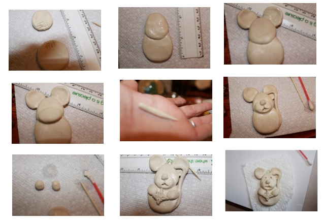 Air Dry Clay Christmas Ornament DIY Mouse